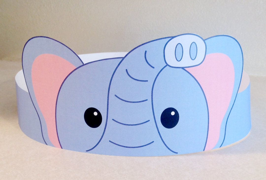 Elephant Paper Crown - Printable - Etsy