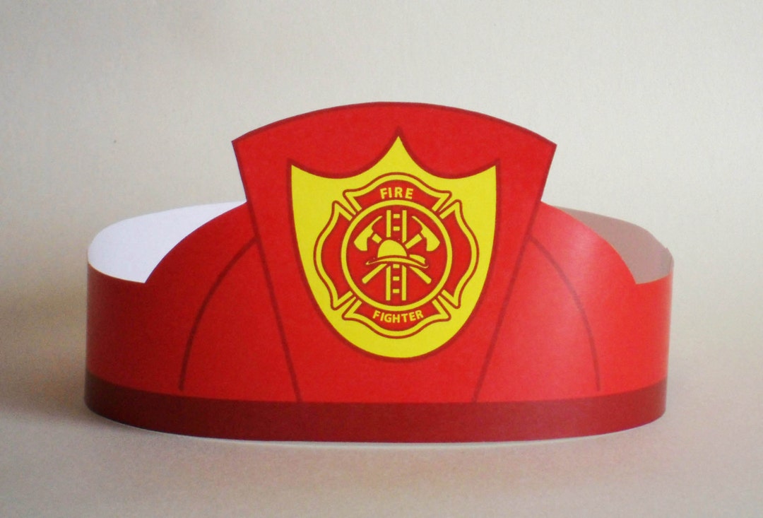 Fire Fighter Paper Crown - Printable - Etsy