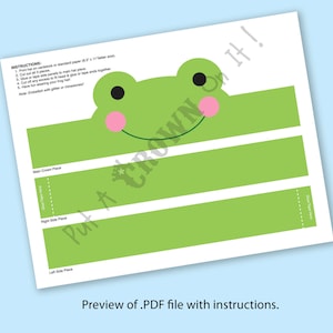Frog Paper Crown - Printable - Etsy