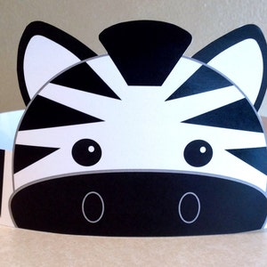 Zebra Paper Crown - Printable - Etsy