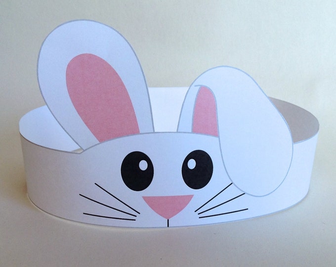 Bunny Paper Crown Printable - Etsy