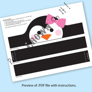 Penguin Girl Crown - Printable - Etsy