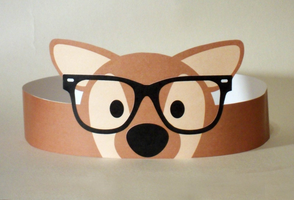 Hipster Deer Paper Crown Printable - Etsy