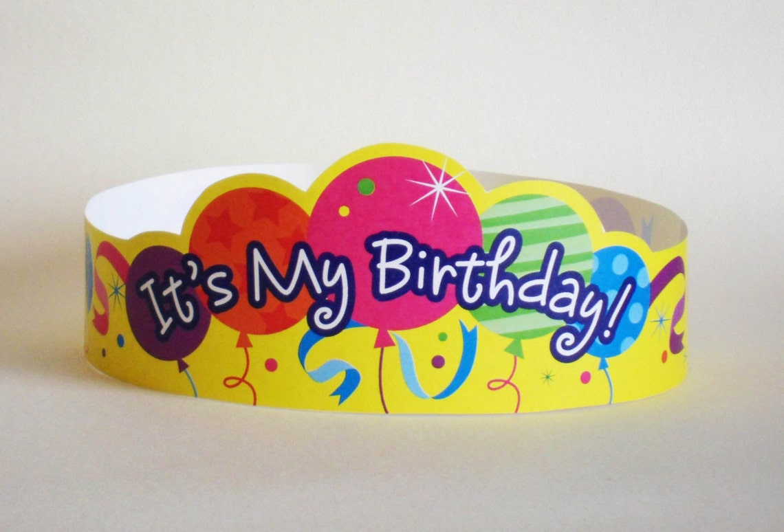 It's My Birthday Paper Crown Printable - Etsy
