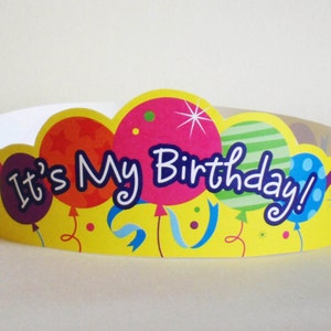 It's My Birthday Paper Crown - Printable - Etsy