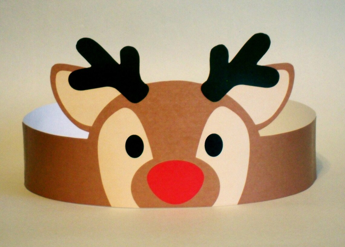 Reindeer Paper Crown - Printable - Etsy