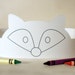Fox Paper Crown COLOR YOUR OWN - Printable - Etsy