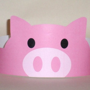 Pig Paper Crown - Printable - Etsy