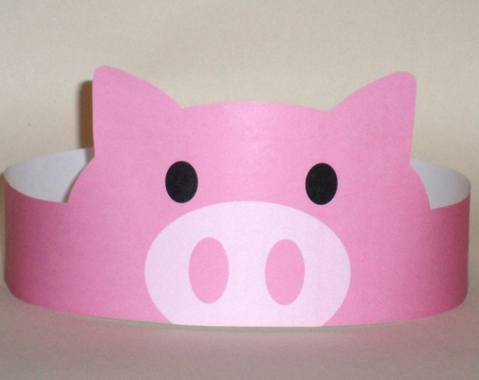 Pig Paper Crown Printable - Etsy