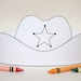 Cowboy Hat Paper Crown COLOR YOUR OWN - Printable - Etsy
