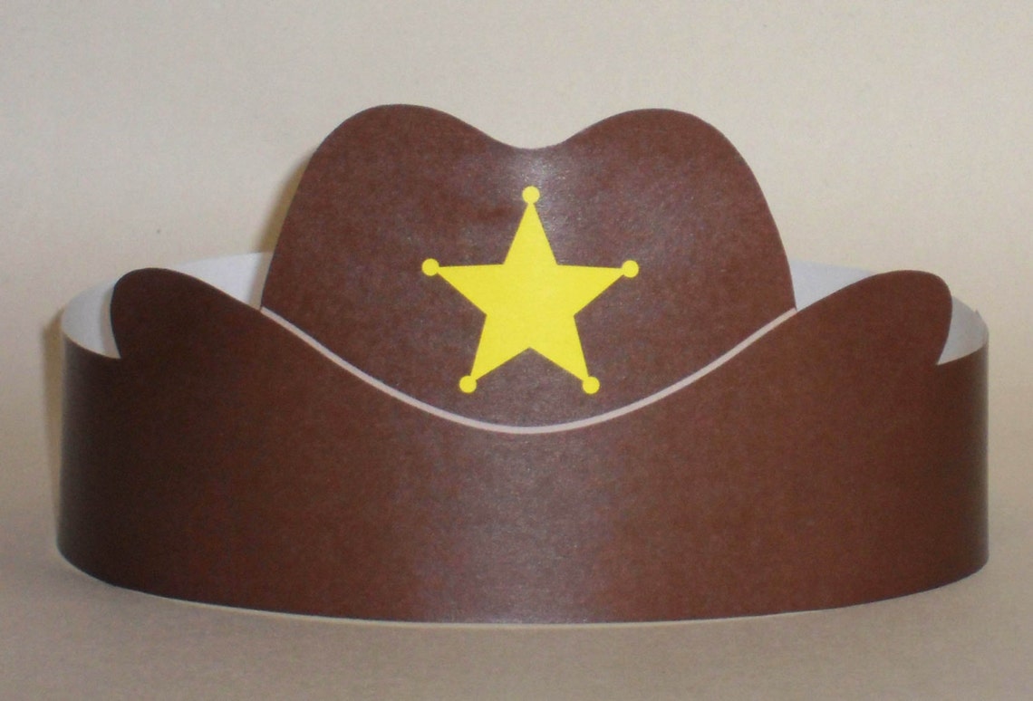 Cowboy Paper Crown Printable - Etsy