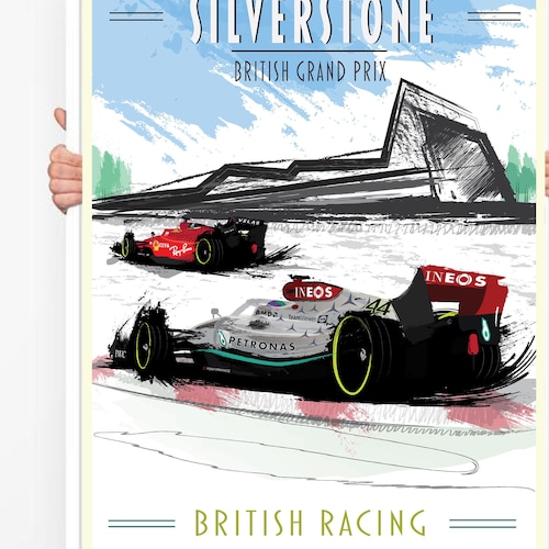 Silverstone F1 Circuit Poster British Grand Prix Formula One - Etsy
