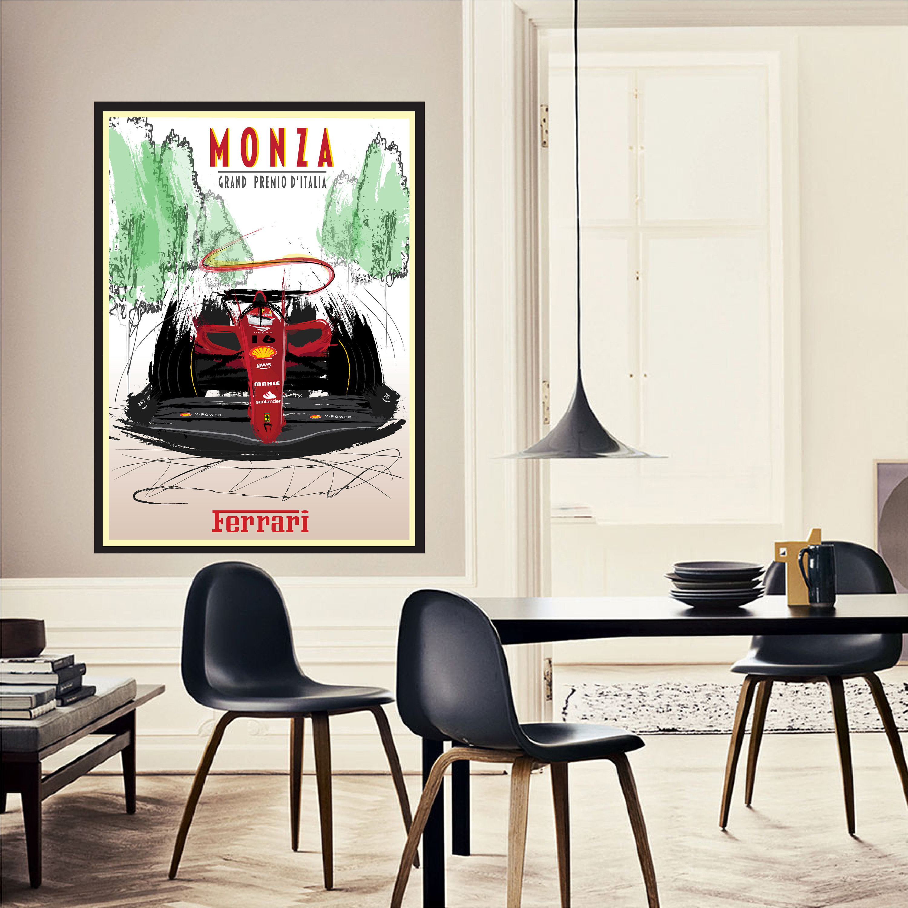 Monza, Charles Leclerc, Ferrari, Formula One Poster sold by Swim ...