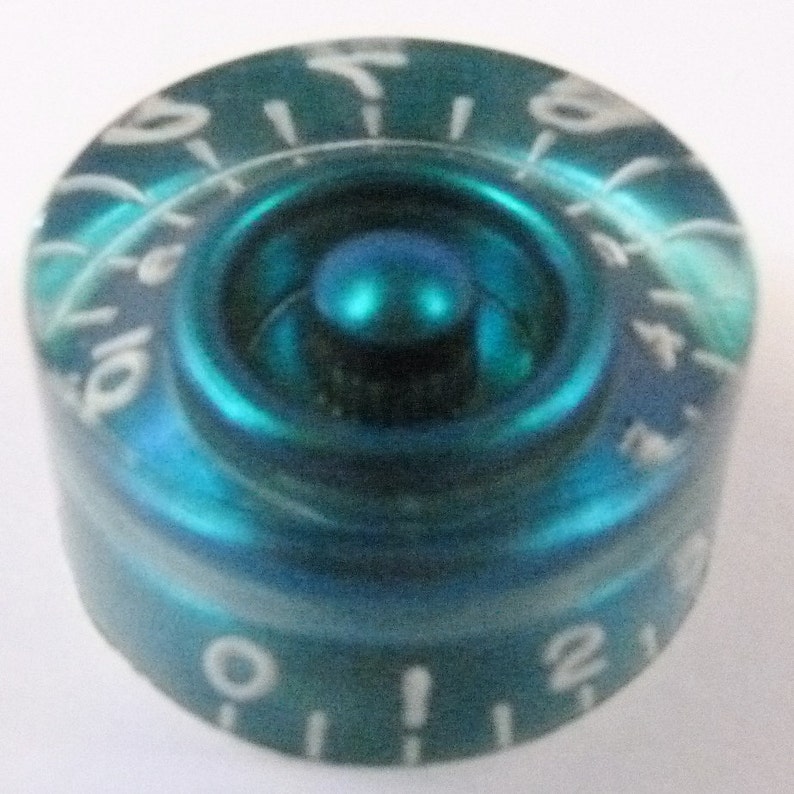 POP-KNOB Gibson / Epiphone Style Guitar or Bass Speed Knob in PETROL ...