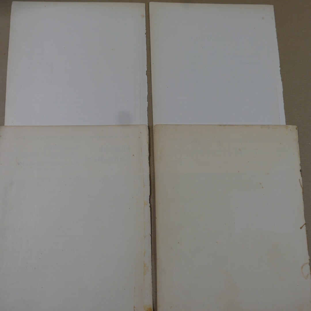 12 Sheets Genuine Reclaimed Antique 1 Sided Plain Paper With Nice Age ...