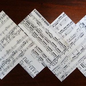 40 Sheets ORIGAMI Paper , Genuine Random Music Sheets 7.5x7.5cm VINTAGE ...