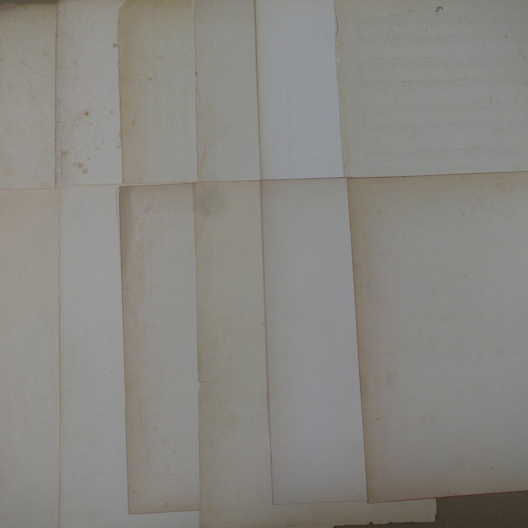 12 Sheets Genuine Reclaimed Antique 1 Sided Plain Paper With Nice Age ...
