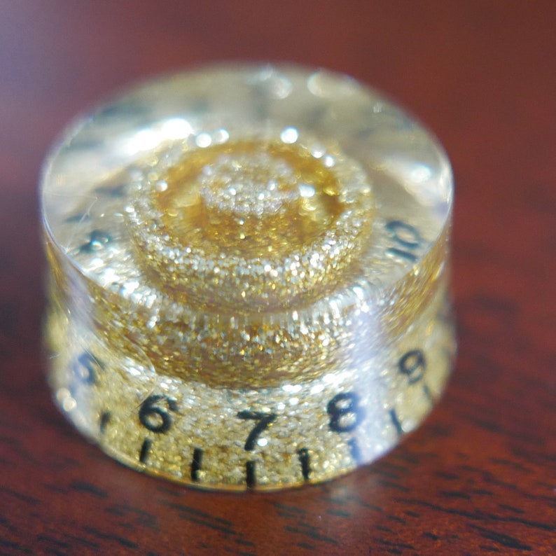 POP-KNOB Gibson / Epiphone Style Guitar or Bass Speed Knob in GOLD ...