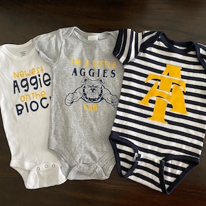 Grow With Me Little Aggie Fan/aggie Onesie/future Aggie/nc A&T Aggie ...