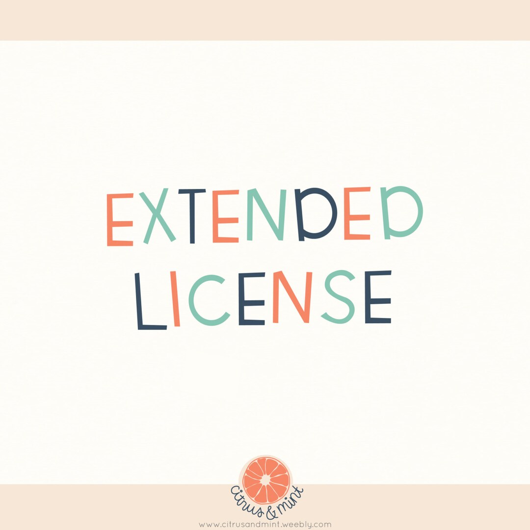 Extended License for Small Business Commercial Use, per Set - Etsy