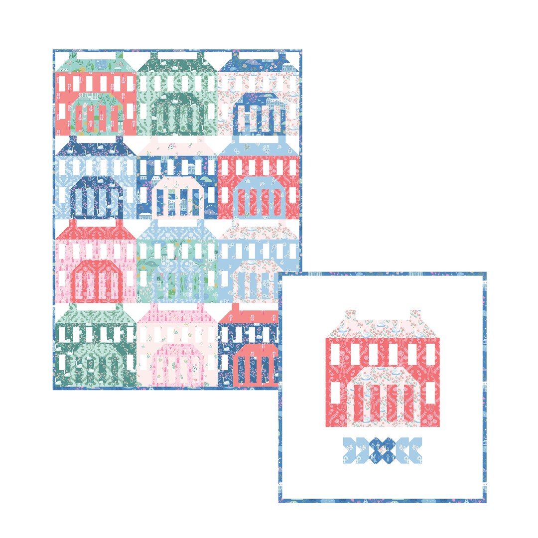 Pemberley House Block Quilt Pattern by Citrus and Mint Designs PDF ...
