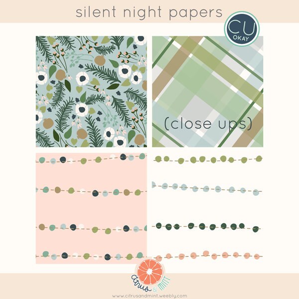 Christmas Digital Clip Art Papers - 19 Hand-drawn Digital Papers ...