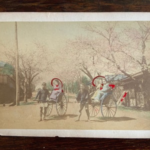Beautiful Hand Coloured Antique Victorian Cabinet Photo Young Japanese ...