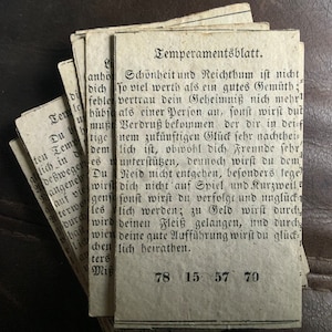 Very Rare Antique Early 19th Century German Fortune Telling Cards Der ...