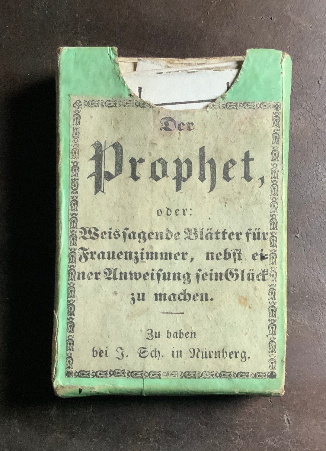Very Rare Antique Early 19th Century German Fortune Telling Cards Der ...
