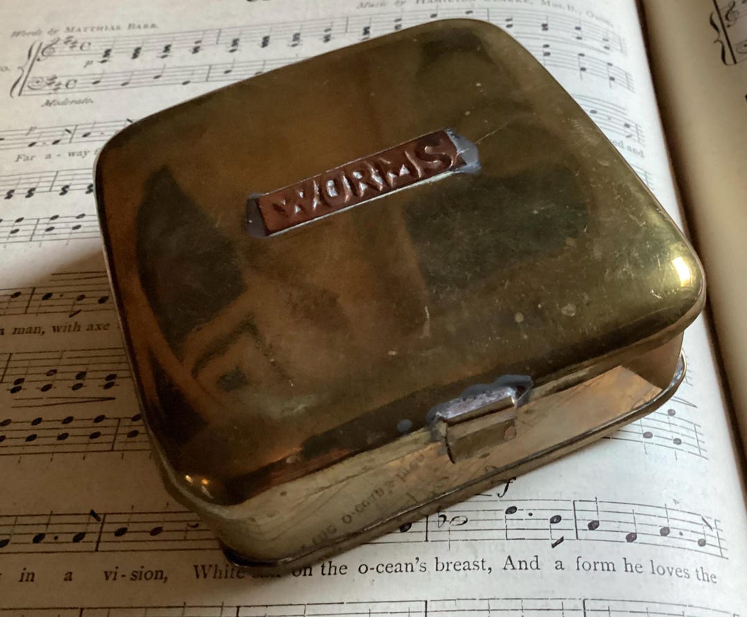 Antique Copper & Brass Worms Tin - Fishing Bait - Oddity - Gothic ...