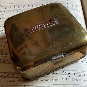 Antique Copper & Brass Worms Tin - Fishing Bait - Oddity - Gothic ...