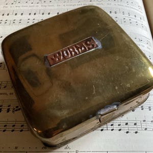 Antique Copper & Brass Worms Tin - Fishing Bait - Oddity - Gothic ...