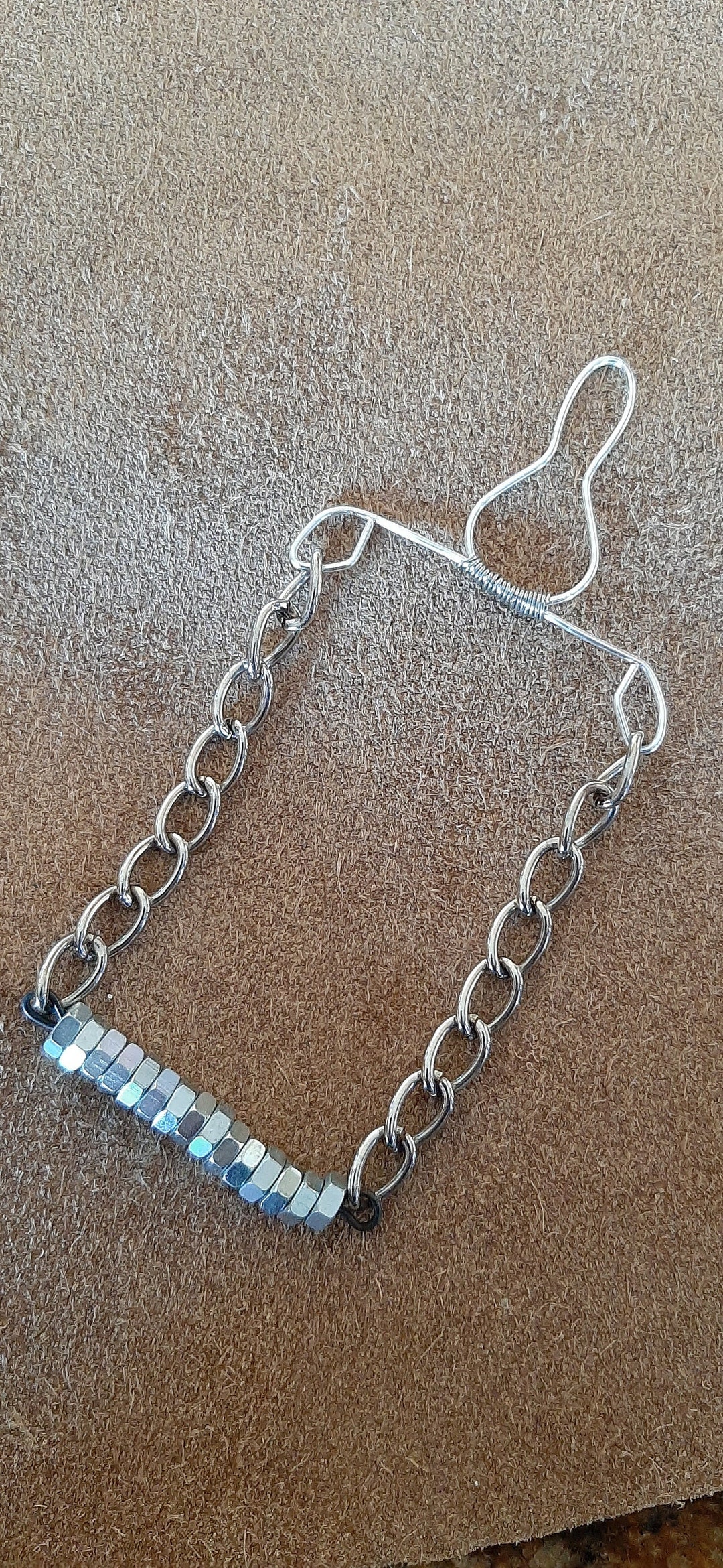 Mens Tie Chain...tool Box Tie Chain...stainless Steel Hex Nuts - Etsy