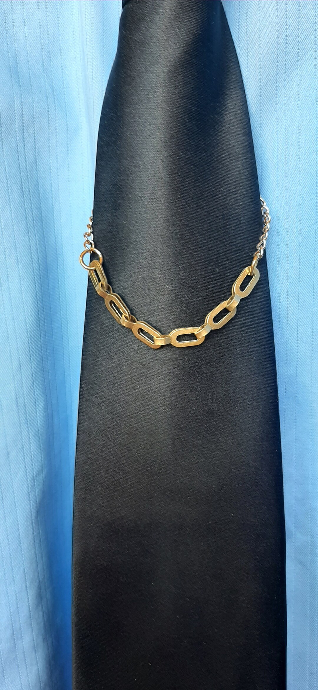 Brass Tie Chain...industrial Look...tool Box Tie Chain - Etsy