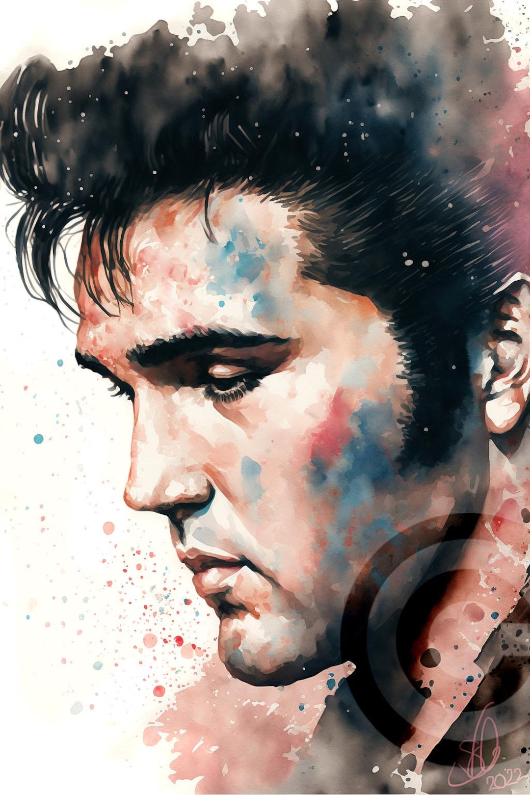 Elvis Presley Watercolour Print Unique Wall Art - Etsy