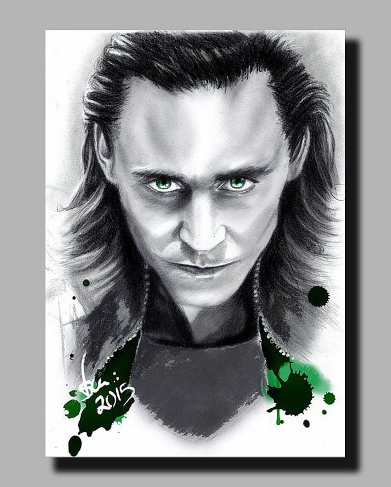 Loki Tom Hiddleston Unique Wall Art Etsy