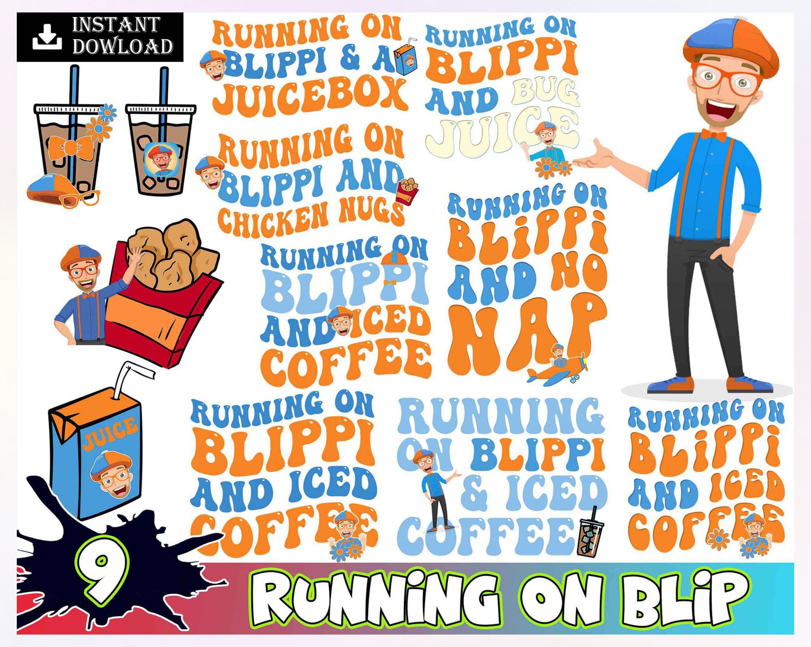New Blippi SVG Bundle, Happy Birthday Blippi Svg, Blippi Sublimation ...