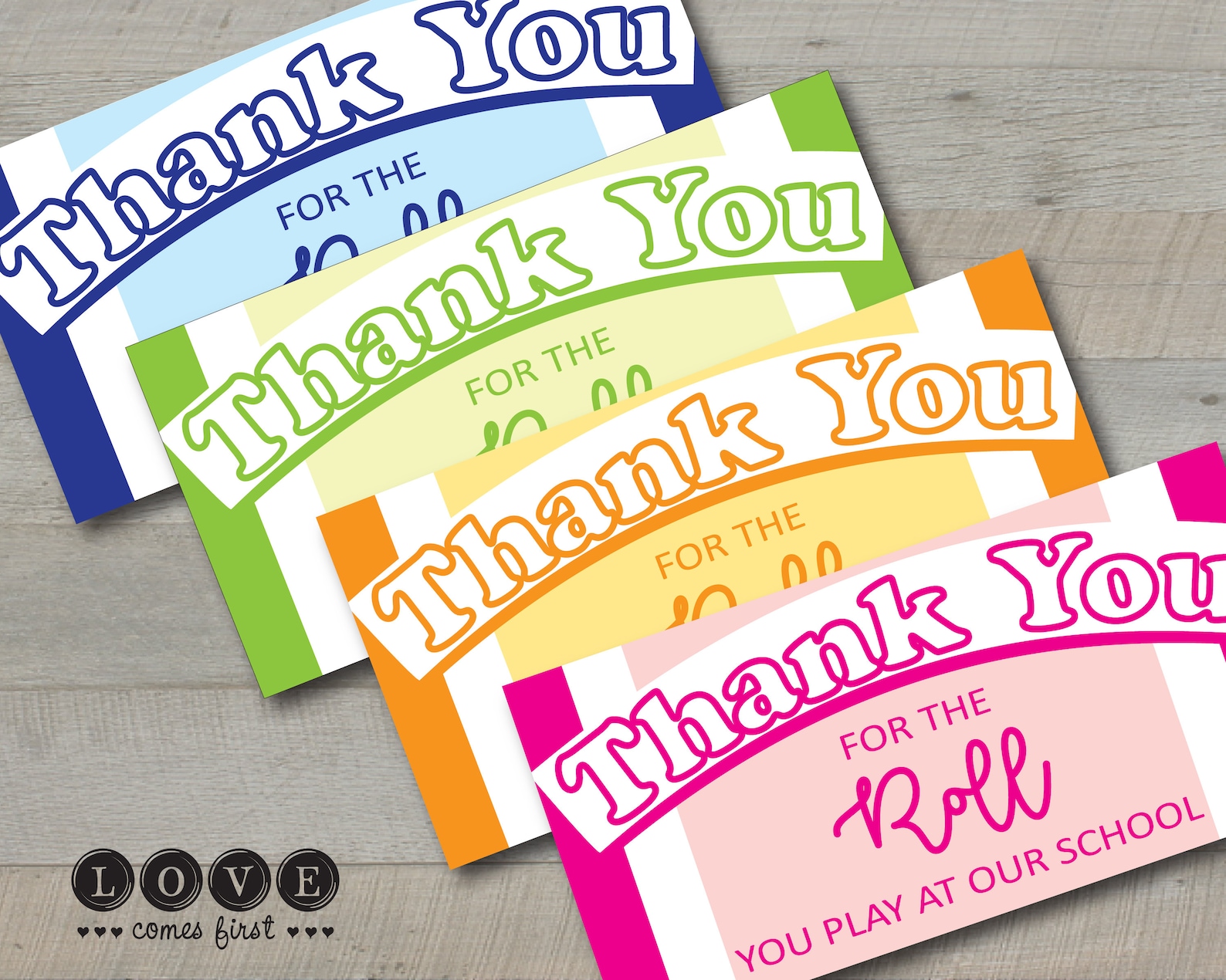 Thank You for the ROLL You Play at Our School Printable INSTANT ...
