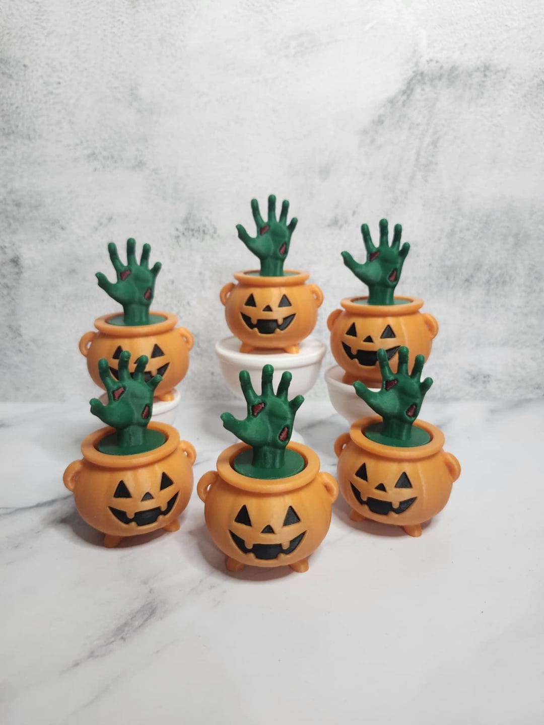 Pumpkin Cauldron and Zombie Clicker Fidget .3mf / .STL File for 3D ...