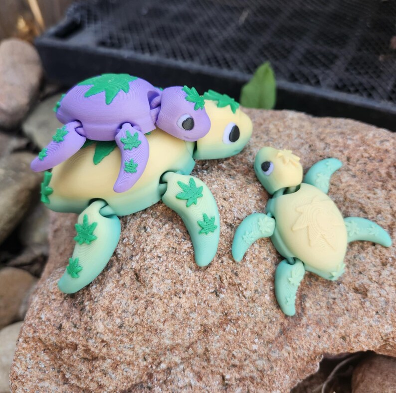 Articulated Weed Turtle .3mf / .STL File for 3D Printing - Etsy