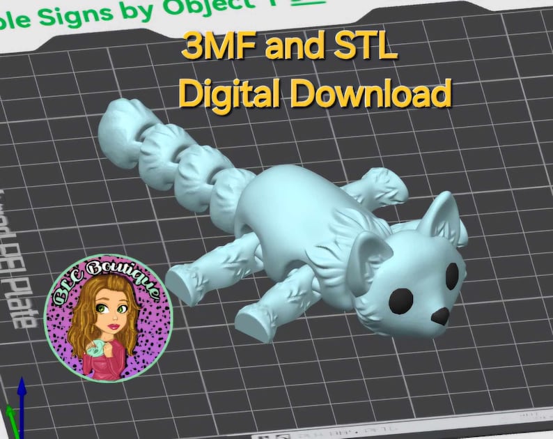 Flexi Fox .3mf / .STL File for 3D Printing - Etsy