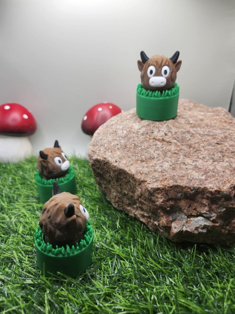 Highland Cow Clicker Fidget .3mf / .STL File for 3D Printing - Etsy