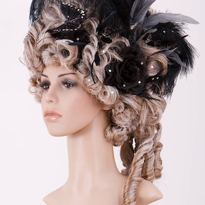 Rococo Wig / Gothic Wig / Marie Antoinette / Black-grey - Etsy