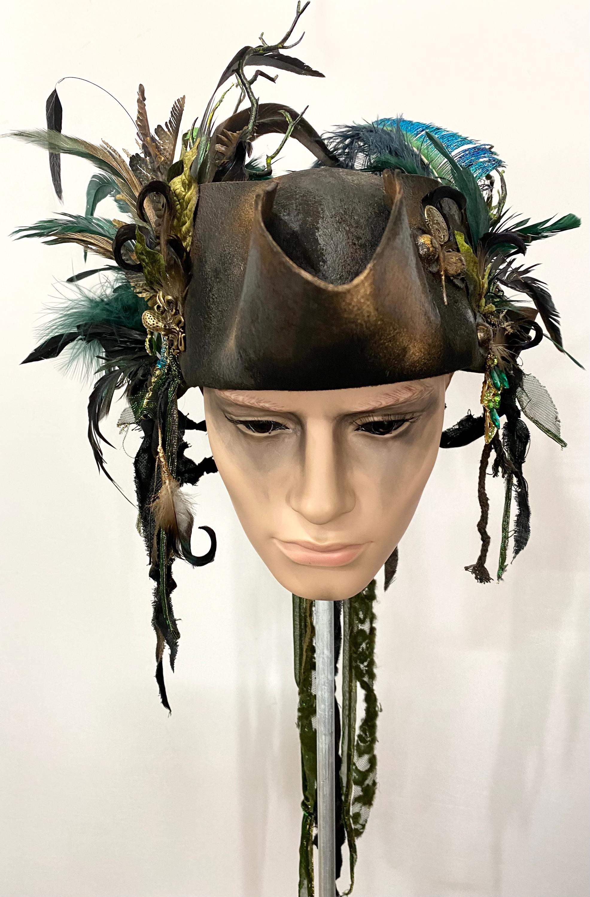Pirate Bride Peacock / Pirate Hat / Pirates Tricorn / Feathered Hat ...