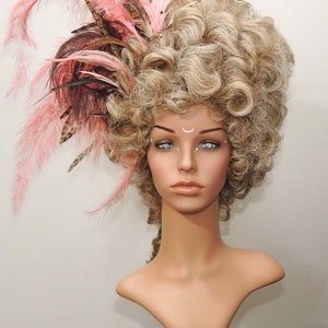 Rococo Wig // Marie Antoinette Wig // Historical Wig With Feather ...