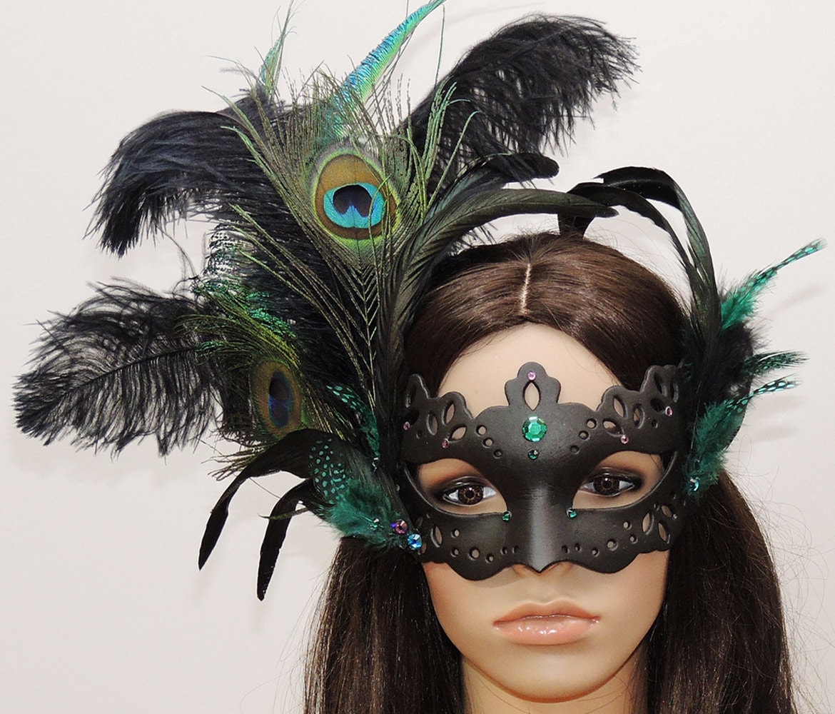 Venezianische Maske Peacock Maske Federschmuck Maskenball Gothic - Etsy.de