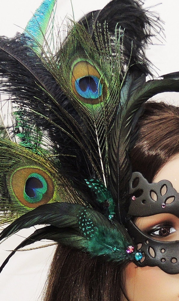 Venezianische Maske Peacock Maske Federschmuck Maskenball Gothic - Etsy.de