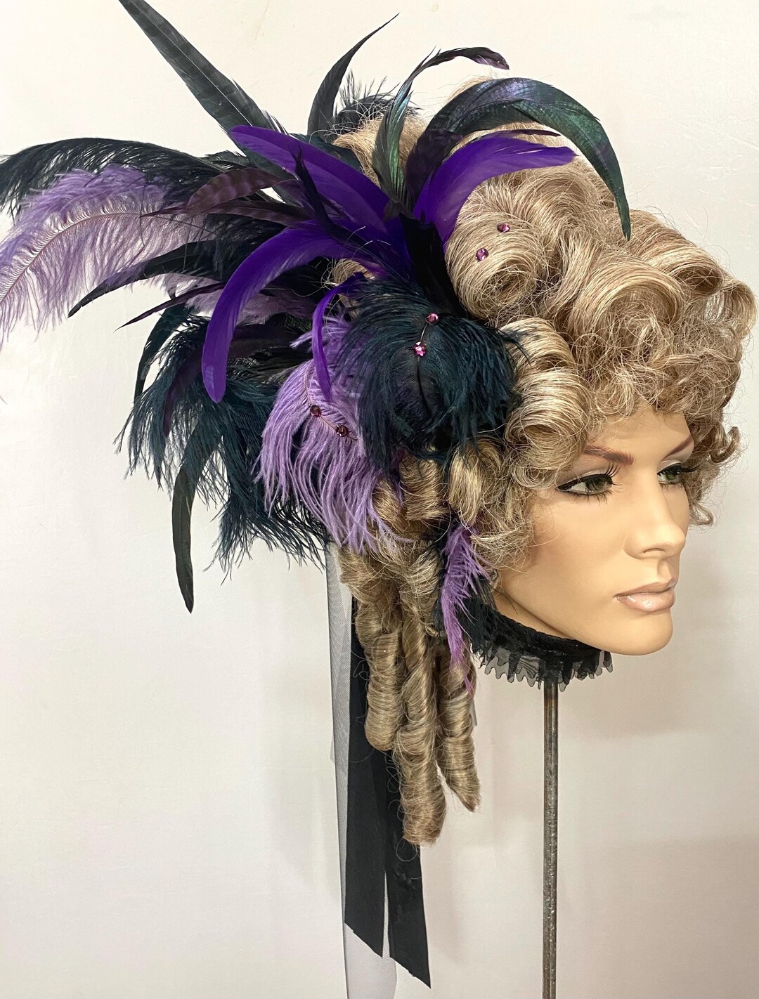 Rococo Wig / Gothic Wig - Purple / Marie Antoinette / Black-lilac - Etsy
