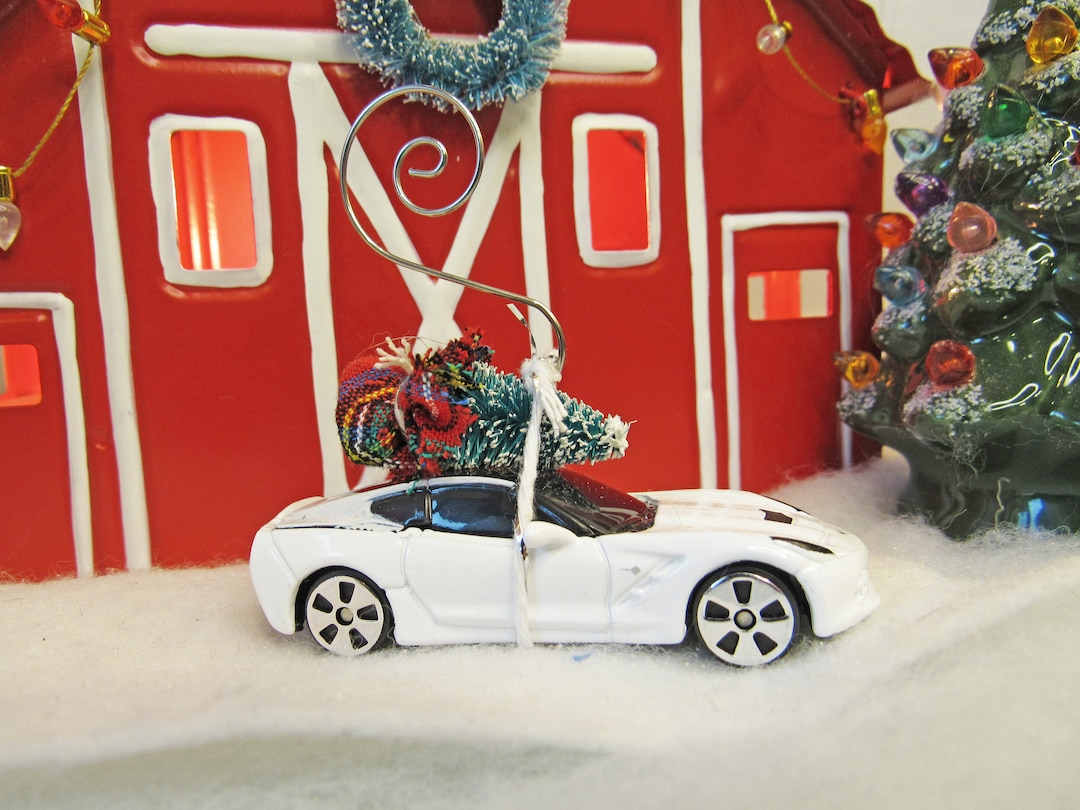 Christmas Tree Ornament-2014 Chevrolet Corvette Stingray With Miniature ...