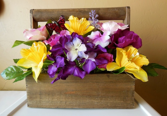 Flower Tool Box-floral Arrangement-gift for - Etsy